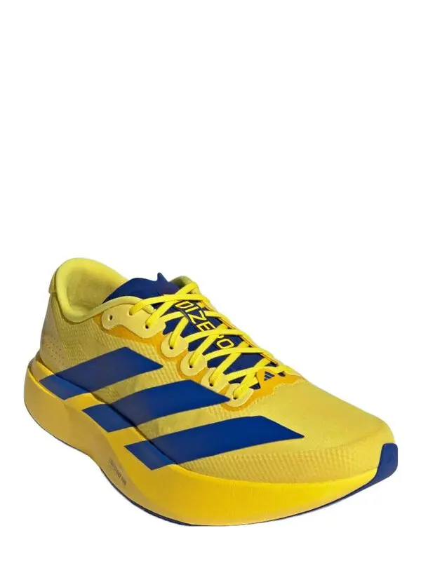 Adidas Adizero Evo Sl Woven Shoes - Yellow / Royal Blue / Iron Metallic