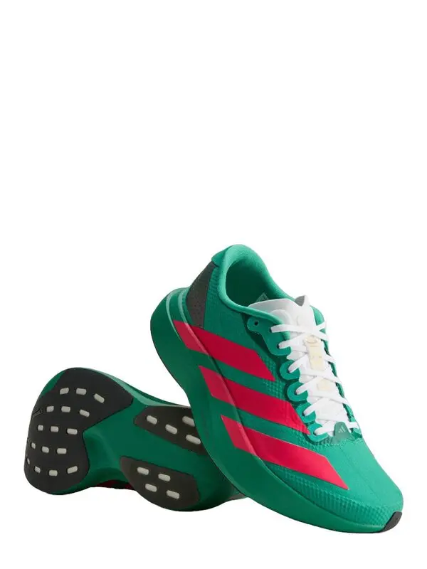 Adidas Adizero Evo Sl Lace Up Sneakers - Court Green / Lucid Red / Cloud White