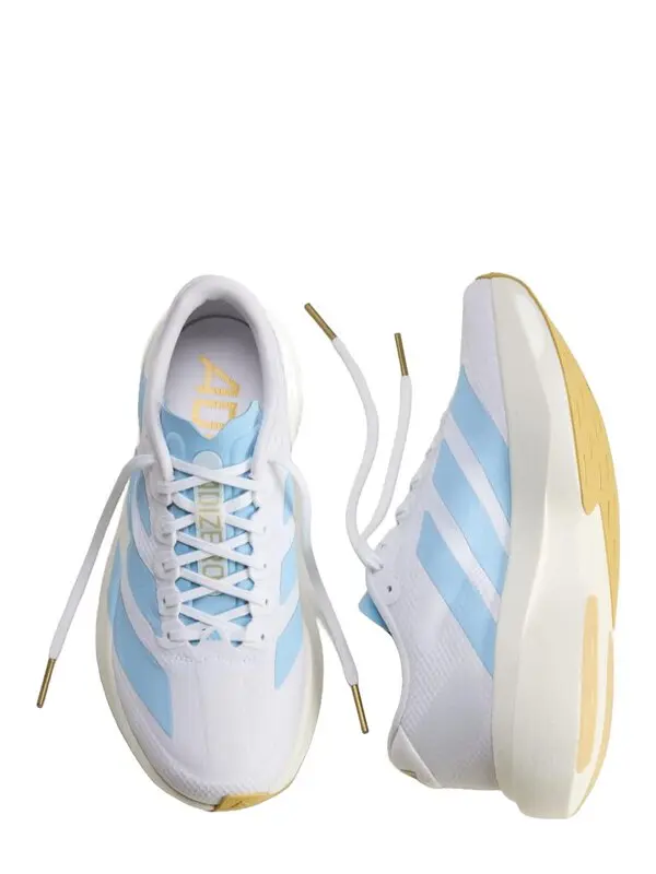 Adidas Adizero Evo Sl Woven Sneakers - Cloud White / Clear Blue / Matte Gold