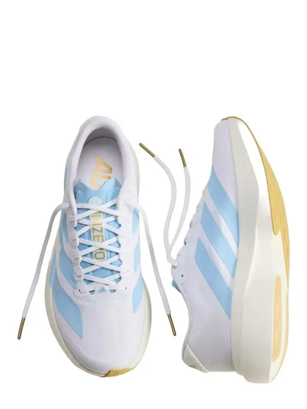 Adidas Adizero Evo Sl Woven Sneakers - Cloud White / Clear Blue / Matte Gold
