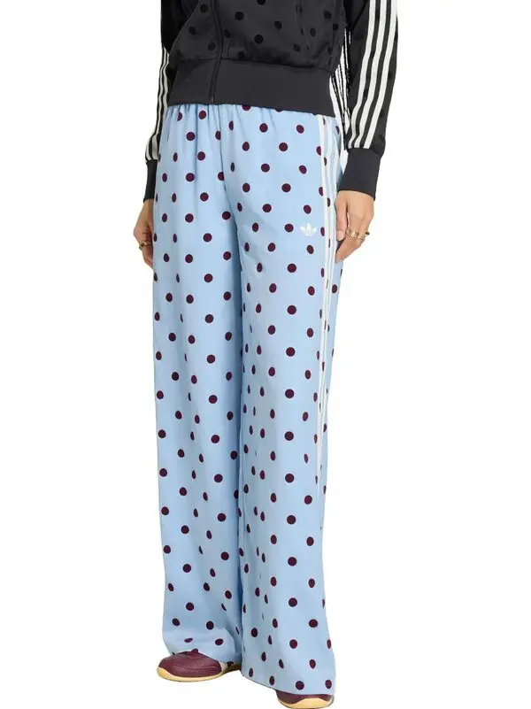 Adidas Satin Polka Dot Wide Leg Pants - Clear Sky