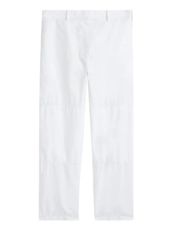Cos Gathered Panelled Cotton Trousers - White