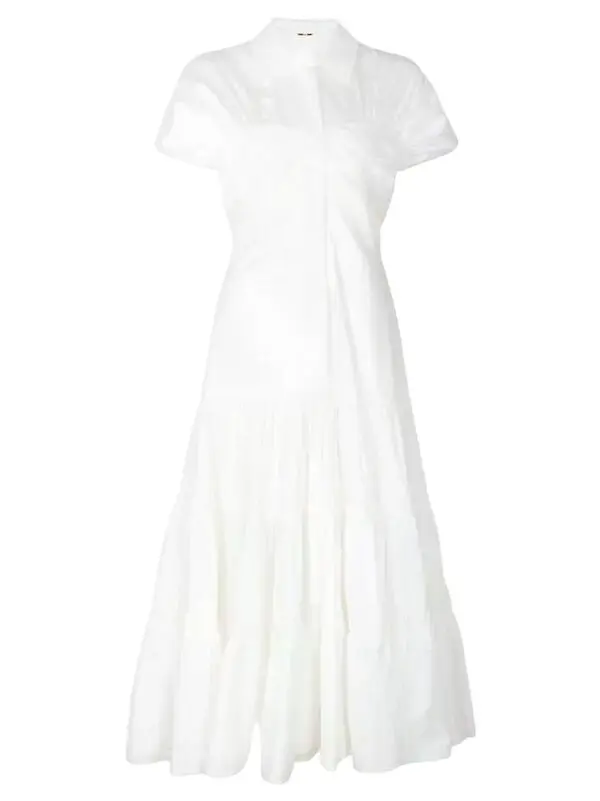 Alexis Carosini Short-sleeve Midi Dress - White