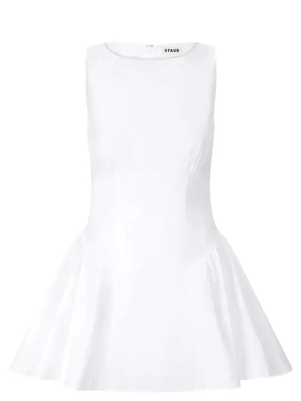 Staud Panelled Mini Dress - White