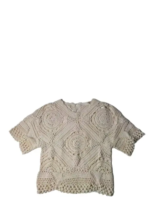 Ulla Johnson Maddalena Crochet Top - Neutrals