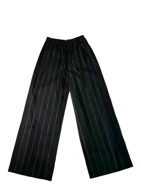 Staud Mateo Striped Trousers - Green