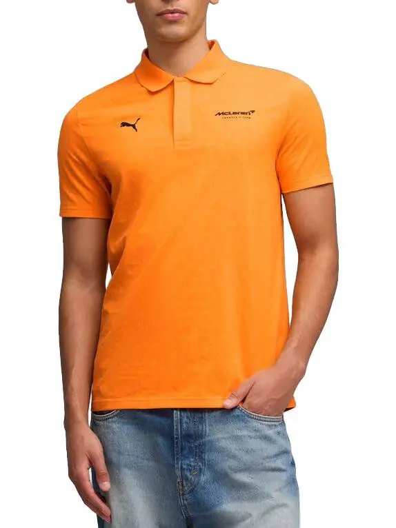 PUMA Mclaren Jacquard Logo Polo - Papaya