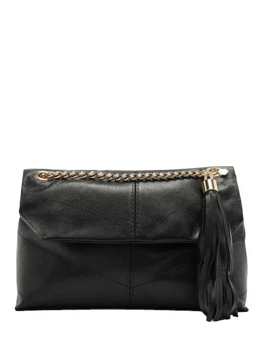 AREZZO Small Sonya Leather Crossbody Bag - Black