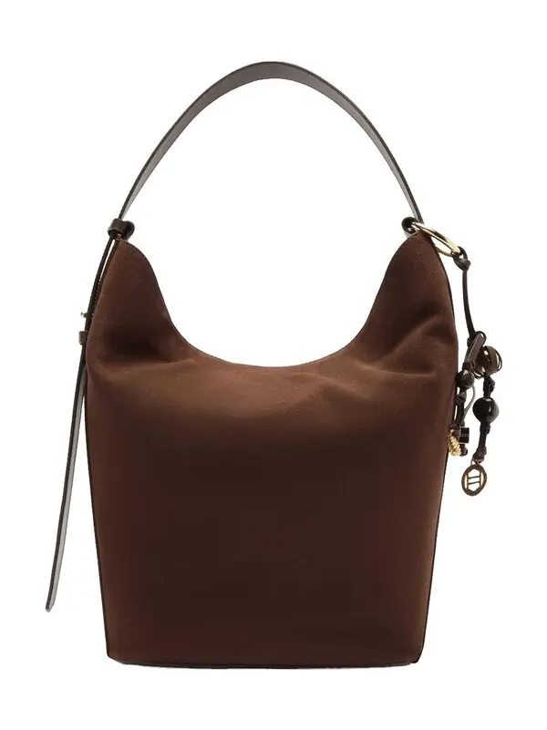 AREZZO Large Simone Suede Hobo Bag - New Cocoa/new Cocoa