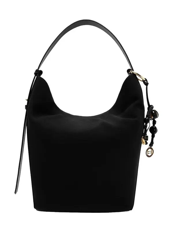 AREZZO Large Simone Suede Hobo Bag - Preto/preto/new Cocoa