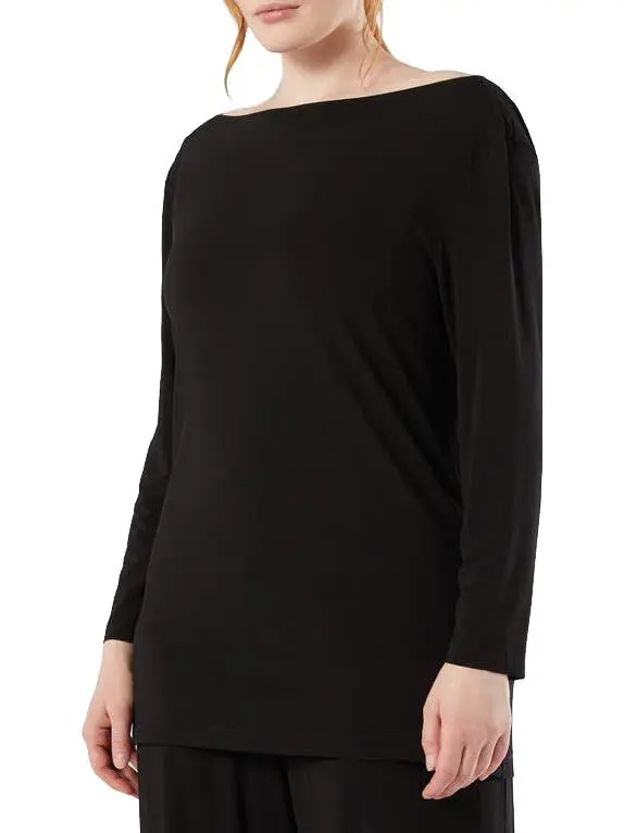 Marina Rinaldi Crepe Jersey T-shirt - Black
