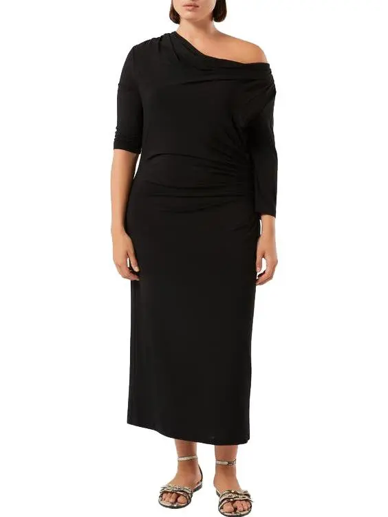 Marina Rinaldi Cambra Long-sleeve Maxi Jersey Dress - Black