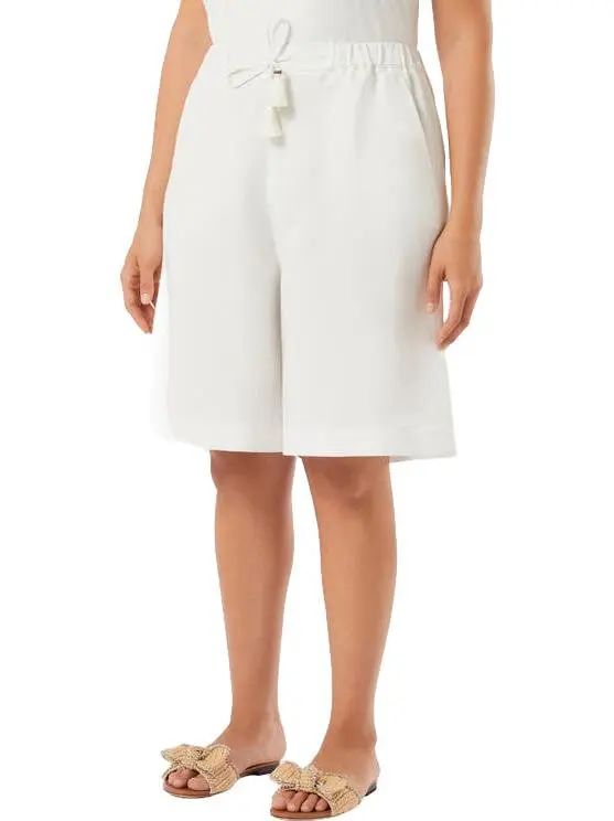 Marina Rinaldi Spugna Drawstring Shorts - Ivory