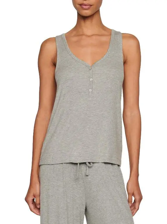 Eberjey Dream Rib Tank - Dark Heather Grey