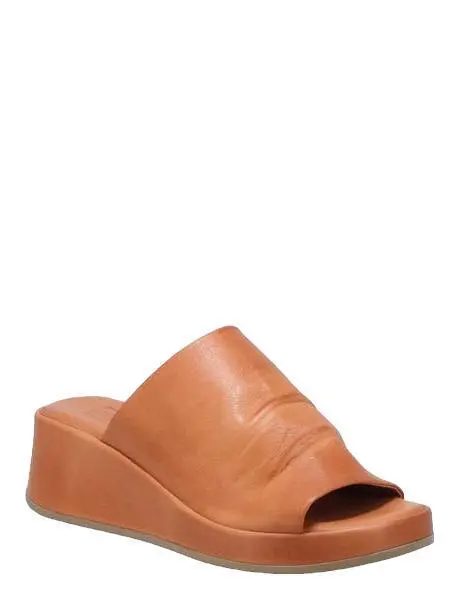 Miz Mooz Patsey Platform Wedge Slide Sandal - Brandy