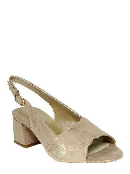 DAVID TATE Dale Slingback Sandal - Taupe Suede