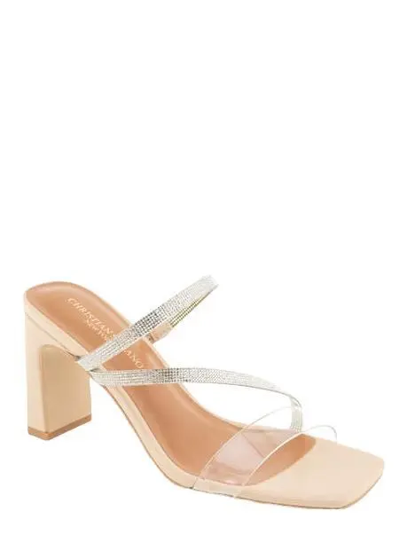 Christian Siriano Felicity Sandal - Clear/ivory Cream