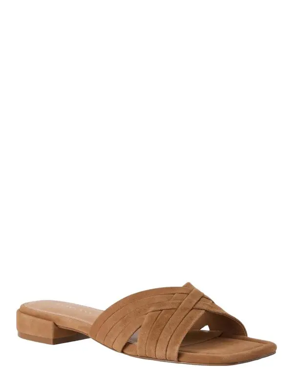 Andre Assous Jordan Slide Sandal - Camel Suede