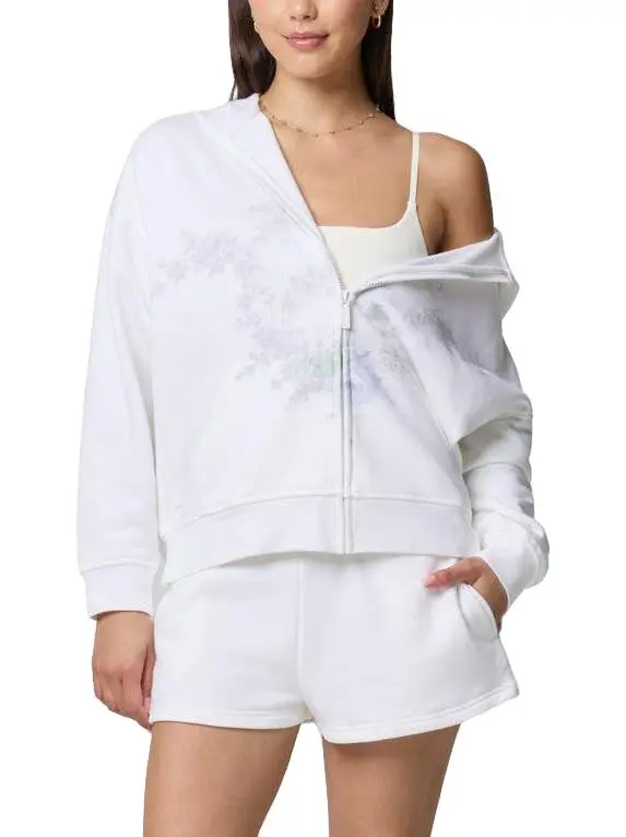 FLORENCE BY MILLS Oversized Zip Hoodie - Bright White
