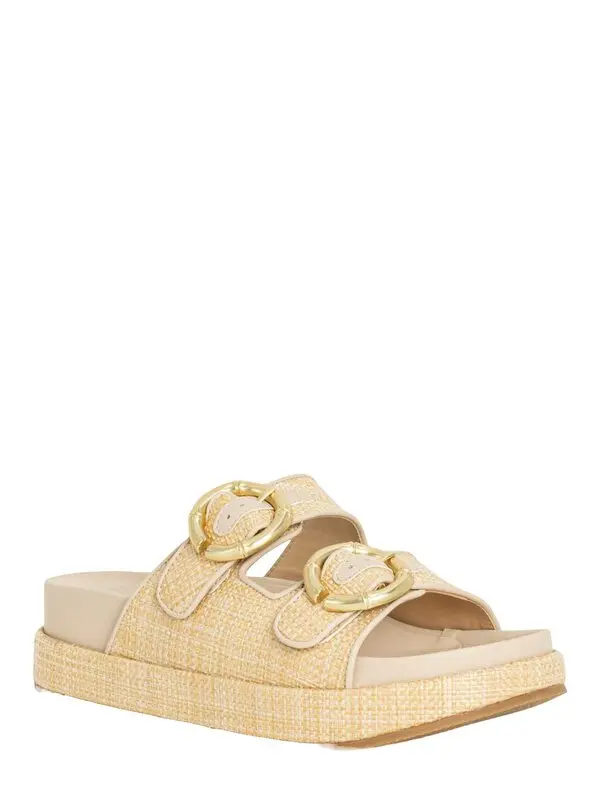 SHU SHOP Lori Platform Slide Sandal - Natural Woven