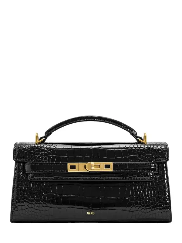 Jw Pei Noor Top Handle Bag - Black Croc