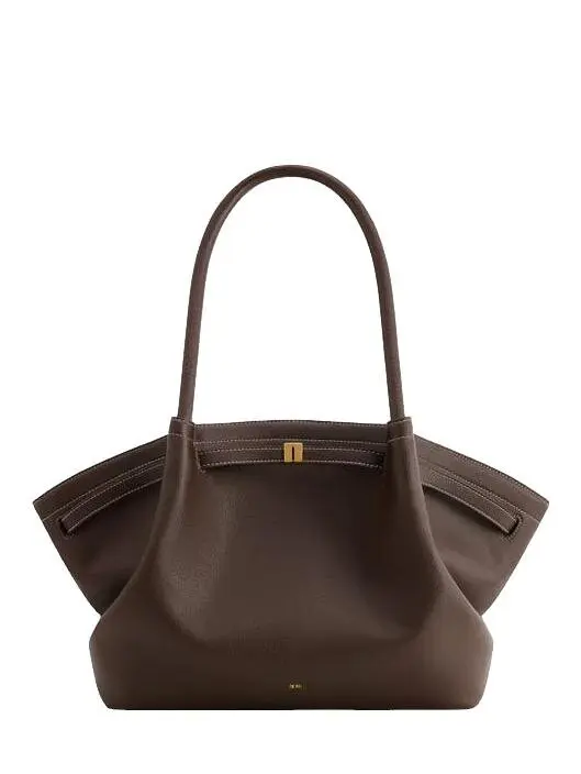 Jw Pei Large Hana Faux Leather Tote - Dark Brown