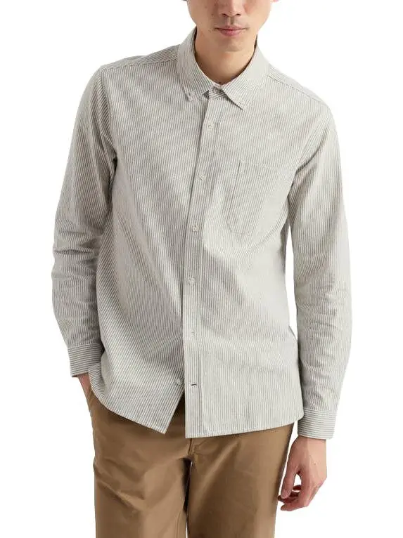 SEASALT CORNWALL Jenken Stripe Organic Cotton Button-down Oxford Shirt - Woodchopper Creek