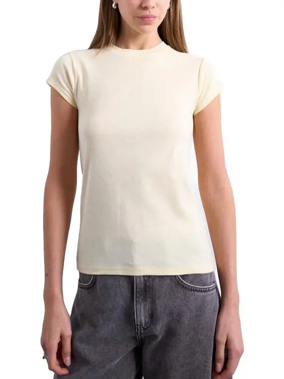 Topshop Cotton Everyday T-shirt - Buttermilk