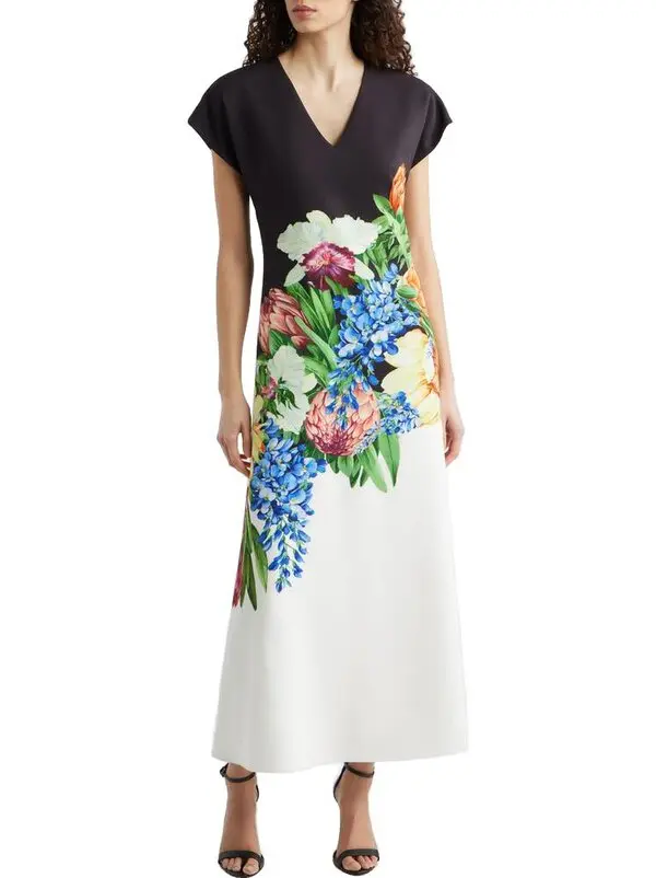 Elie Tahari Iris Spring Meadow Dress - Spring Meadow Print