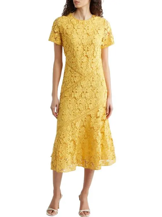 Elie Tahari The Marci Lace Dress - Golden Hour