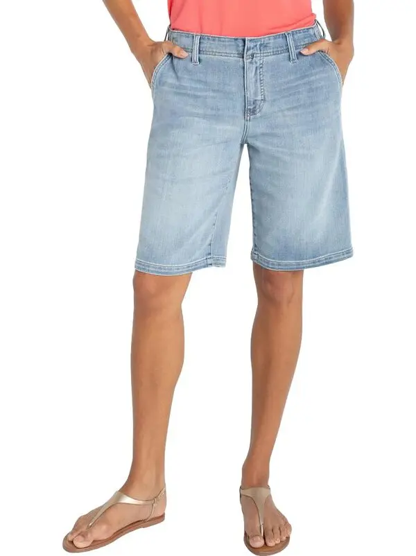 LIVERPOOL Relaxed High-waist Denim Shorts - Las Virgenes