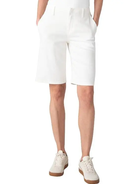 LIVERPOOL Relaxed High Waist Denim Shorts - Bright White
