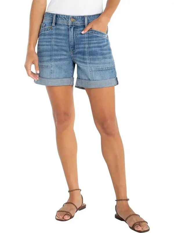 LIVERPOOL Cuffed Denim Shorts - Isla Vista