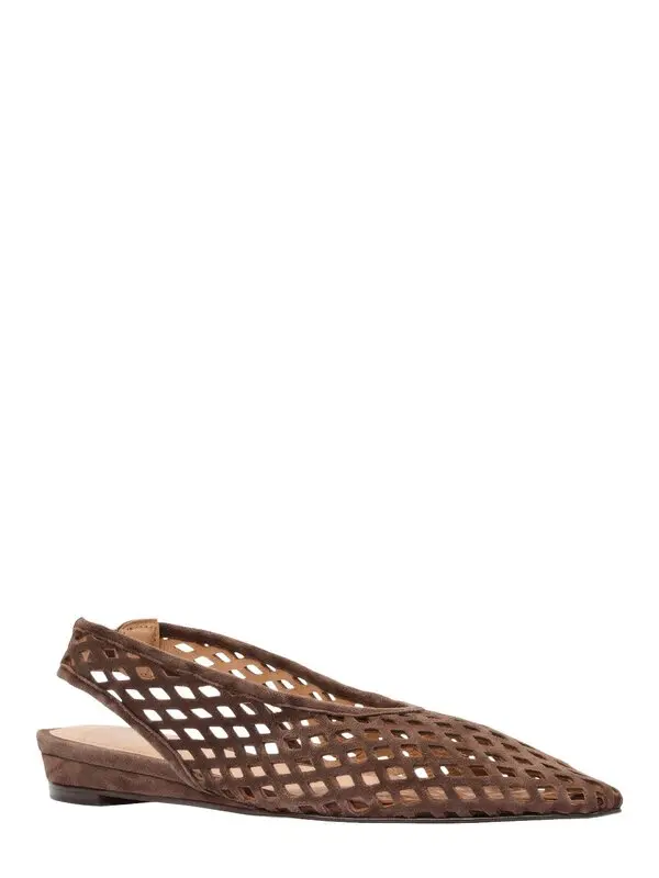 Andre Assous Brielle Laser-cut Slingback Flats - Pinecone