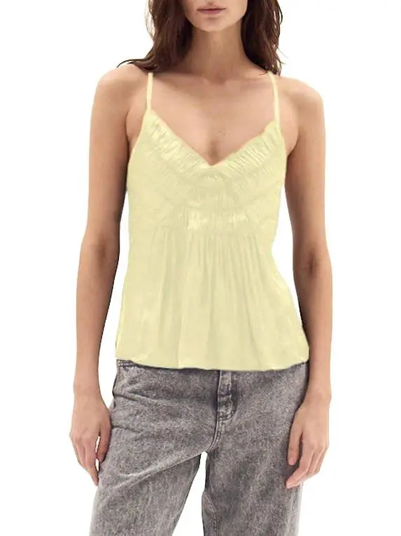 Deluc Flores Satin Camisole - Yellow
