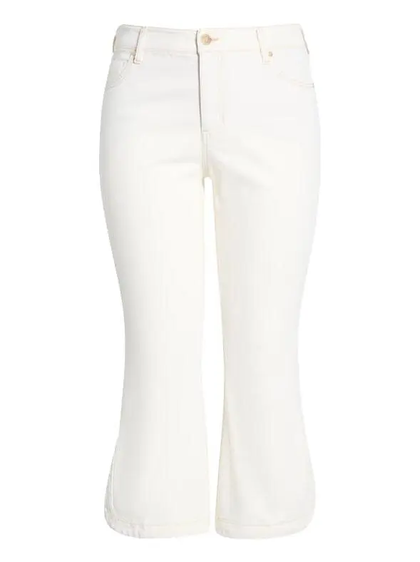 LIVERPOOL Hannah Tulip Hem Crop Flare Jeans - Desert Dunes