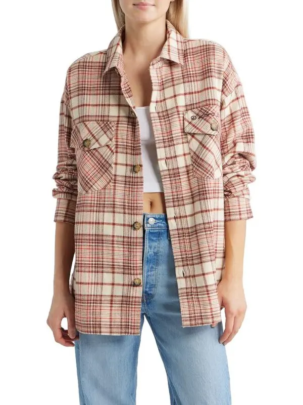 Rip Curl Shore Break Flannel Shirt - Rust