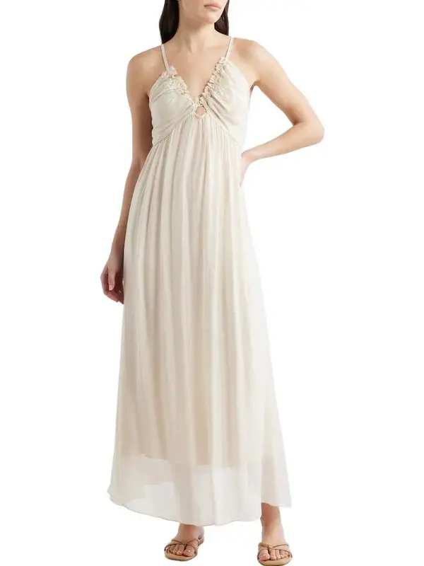 Deluc Sleeveless Maxi Dress - Ecru