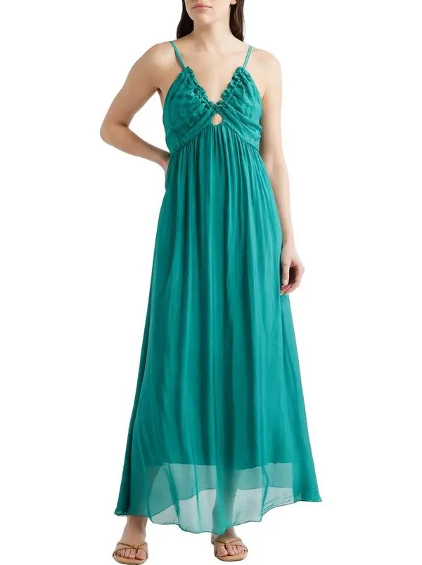 Deluc Sleeveless Maxi Dress - Green