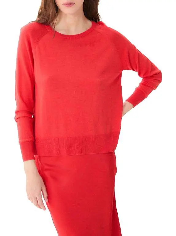 Deluc Cotton & Modal Sweater - Red