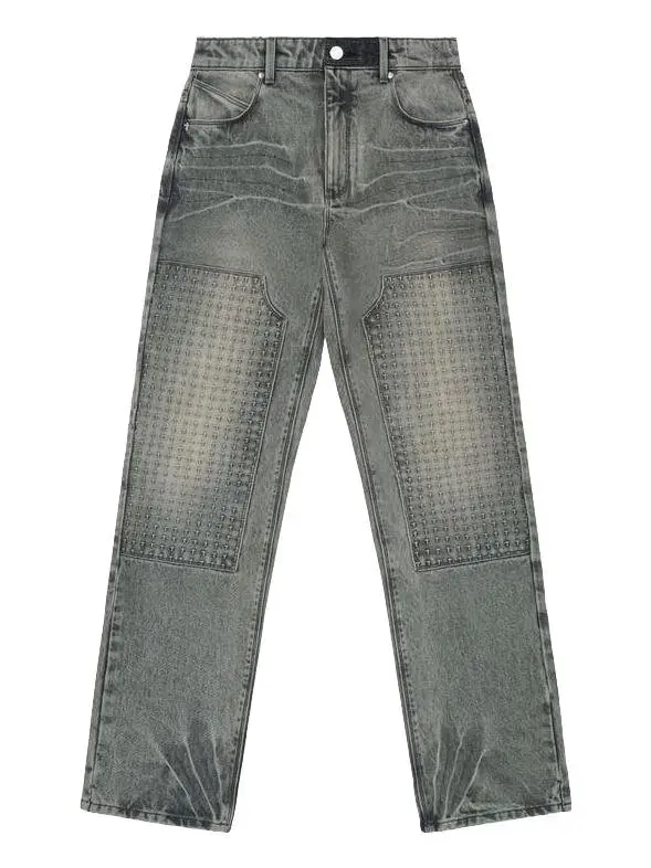 RtA Ricardo Slim Fit Carpenter Jeans - Iron Haze 3d Cross