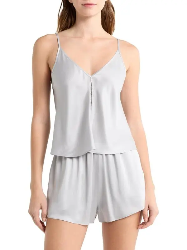 Lunya Ladder Stitch Washable Silk Camisole - Dove Grey