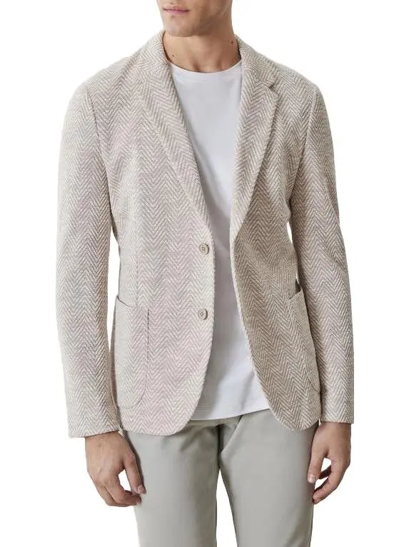 Robert Barakett Jett Knit Herringbone Sport Coat - Shadow Coral