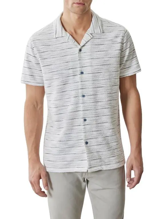 Robert Barakett Sage Short Sleeve Button-up Shirt - Swan