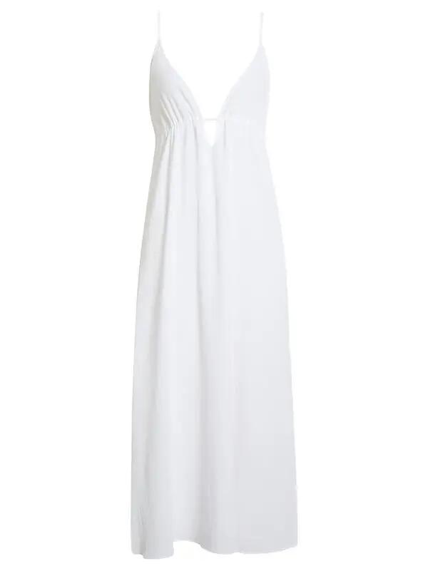 Sanctuary Crinkle Gauze Midi Dress - White