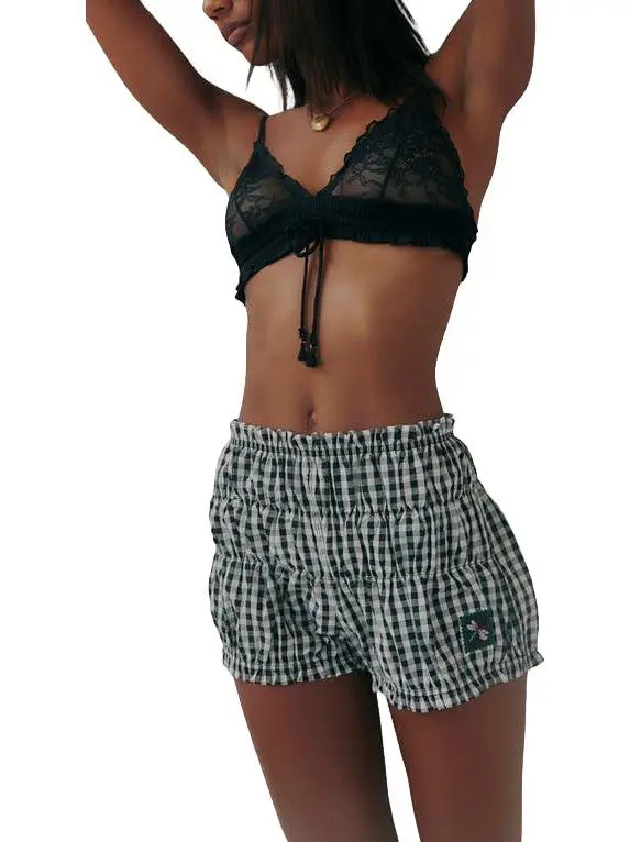 Free People Favorite Find Bloomer Pajama Shorts - Black Combo