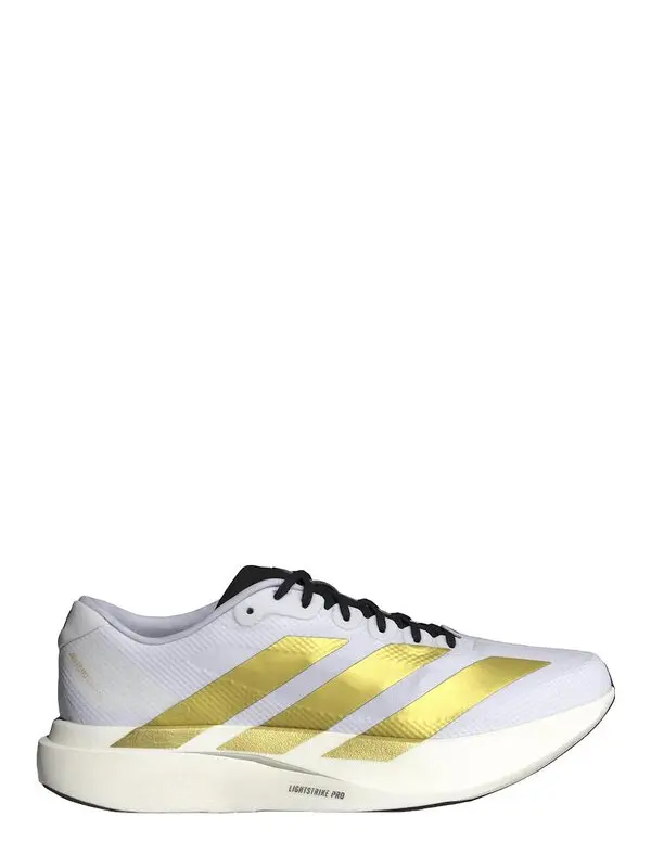 Adidas Adizero Evo Sl Lace Up Sneakers - Cloud White/matte Gold/core Black