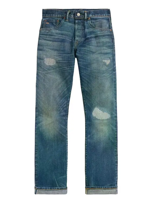 Ralph Lauren Distressed Straight-leg Jeans - Blue
