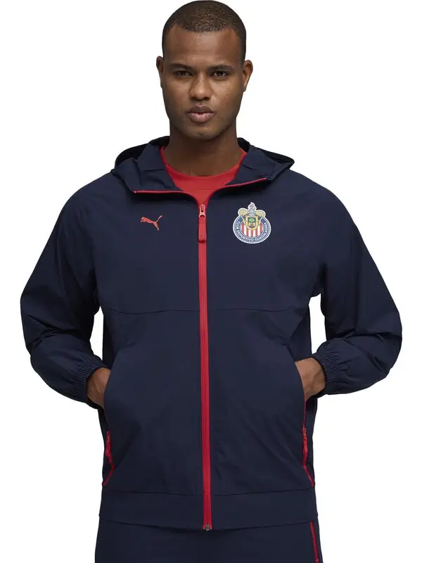 PUMA C.d. Guadalajara Tech Woven Soccer Jacket - Blue