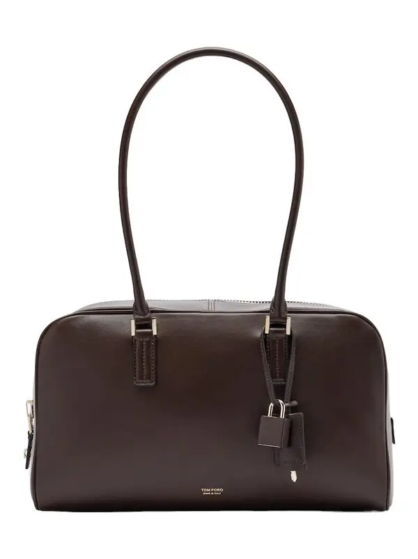 TOM FORD Leather Shoulder Bag - Brown